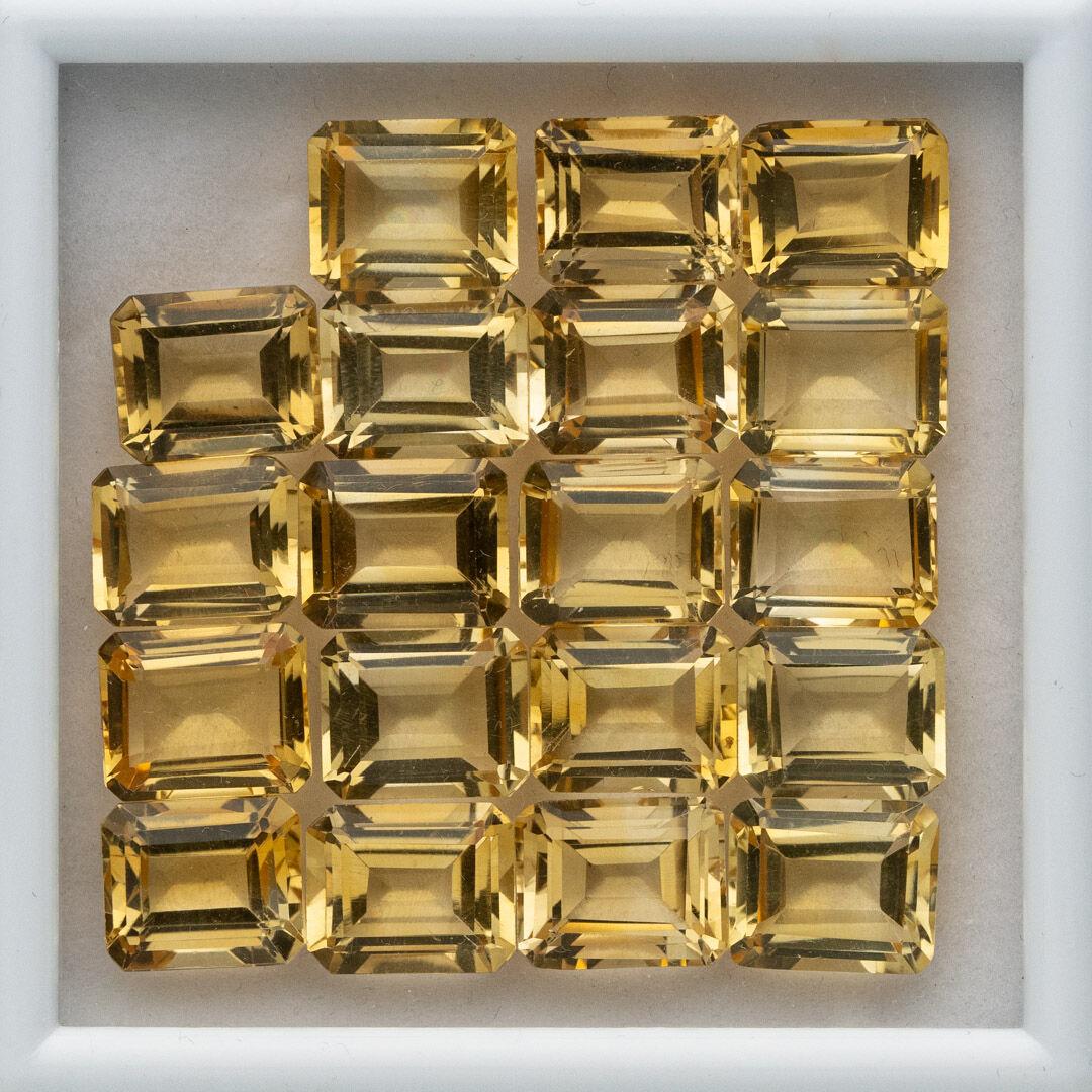 Cytryn, Ośmiokąt, 11x9 mm ⬥ HARDLEO - Kamienie Jubilerskie